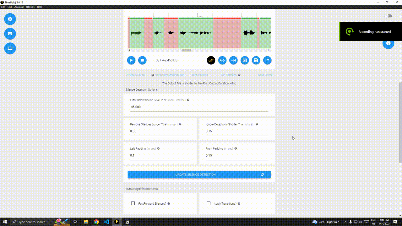 Silence Detection | TimeBolt Help & Support